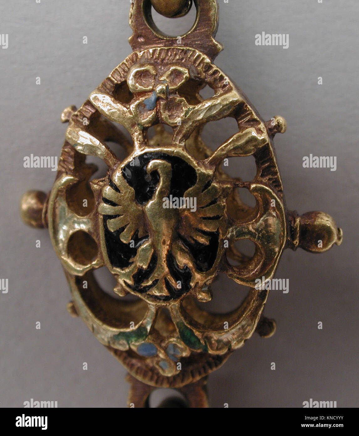 This heraldic chain with pendant badge illustrates ceremonial wear ...
