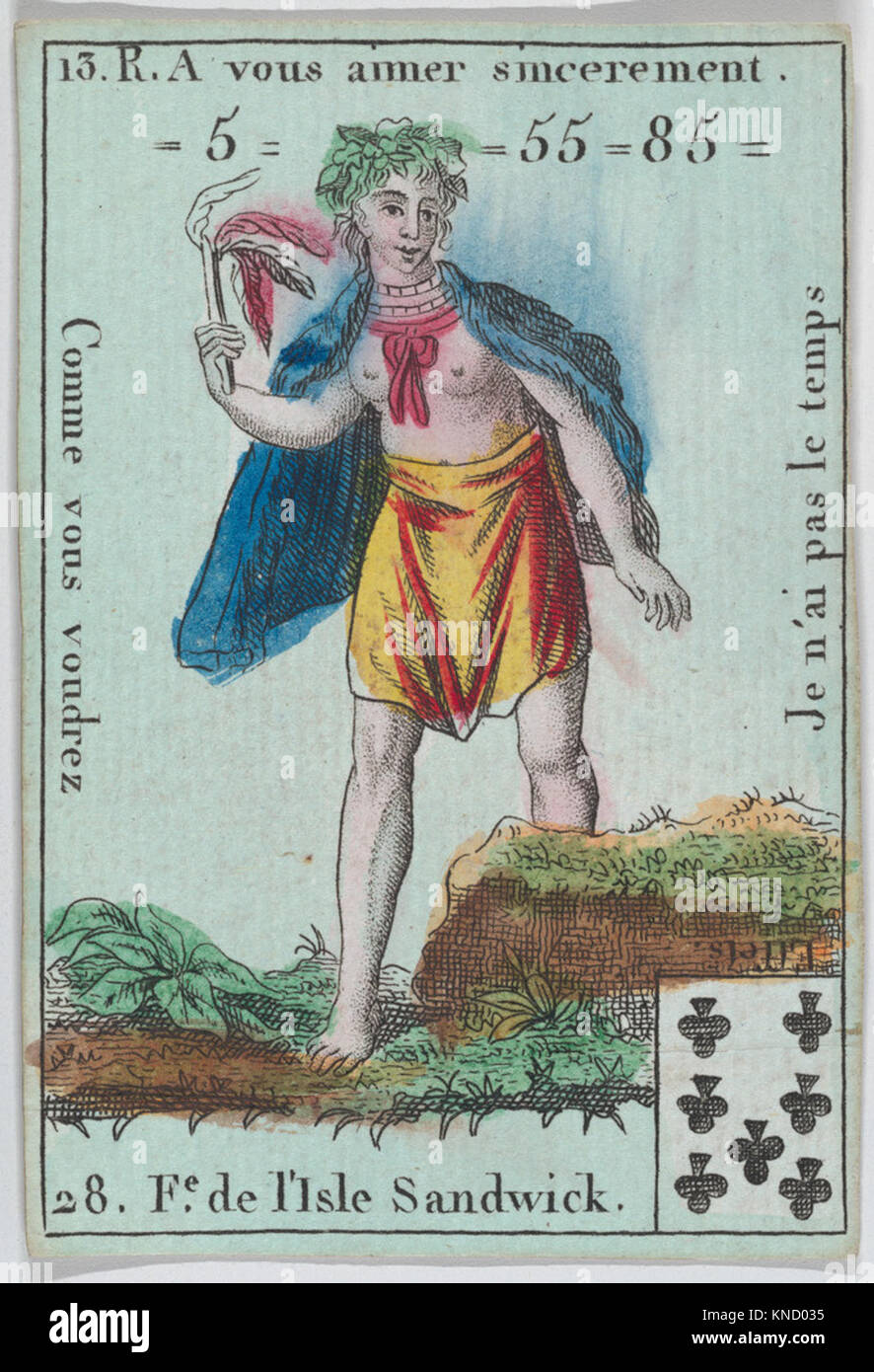 This artwork inspired by Jeu d'Or playing cards illustrates cultural ...