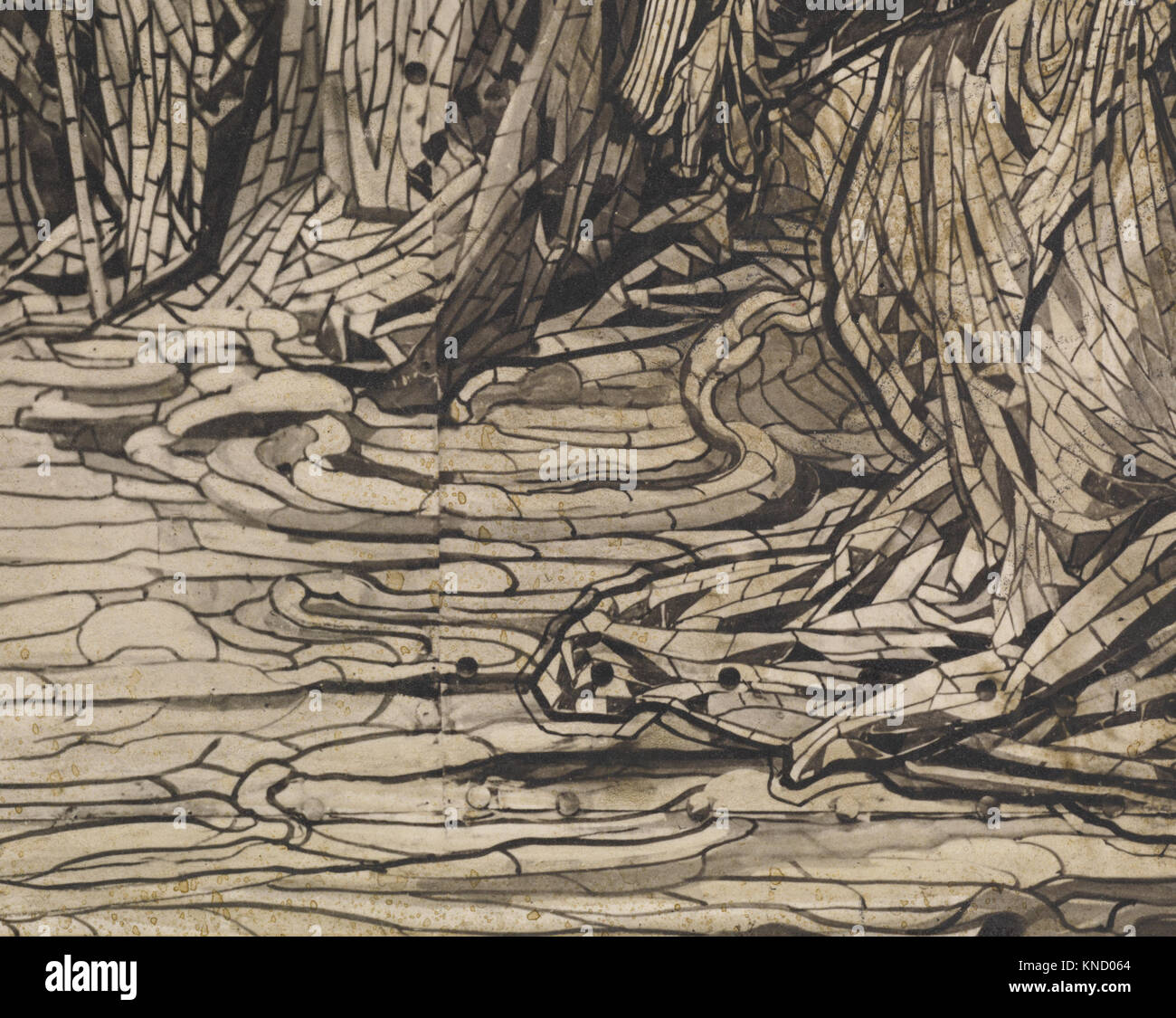 This design for a mosaic tablet behind an altar shows the intricate ...