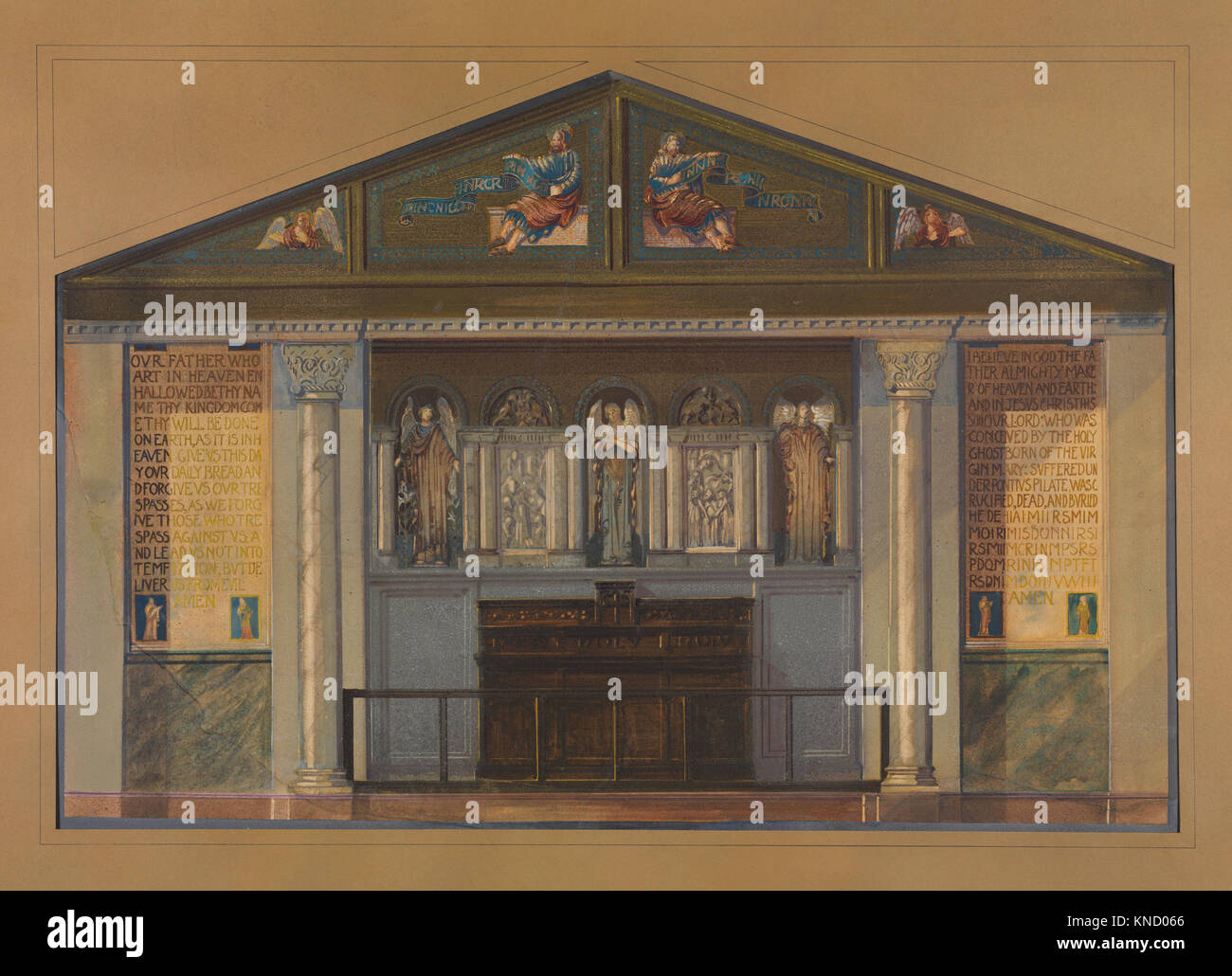 This design concept for a church interior reflects the architectural ...