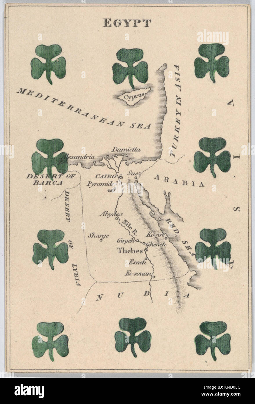 This depiction of Egypt, from a court game of geography, illustrates ...