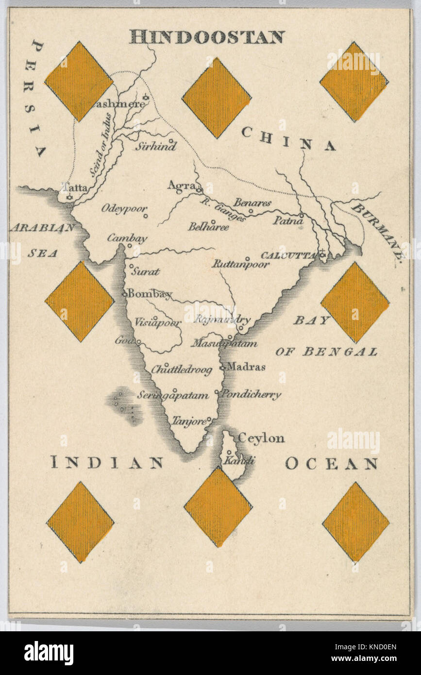 Hindoostan in Asia from Court Game of Geography MET DP862914 720013 ...
