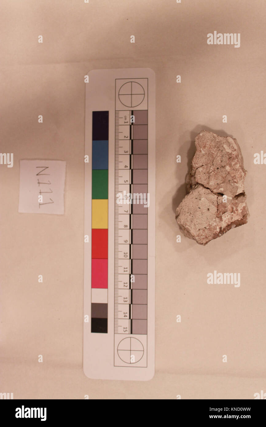 This fragment is part of a larger historical object, preserved to ...