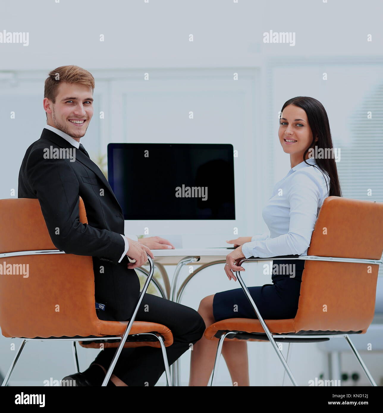 Business presentation on modern computer Stock Photo - Alamy