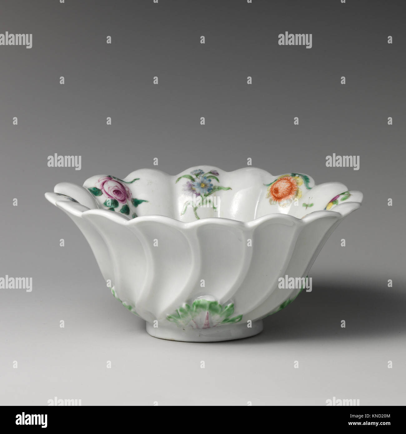 This bowl, part of a tea set, is a fine example of porcelain or ceramic ...