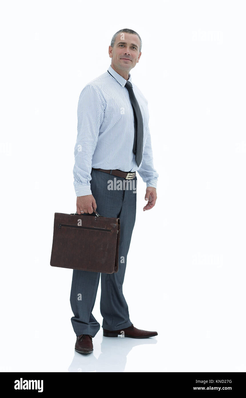 in full growth.modern business man with a briefcase Stock Photo - Alamy