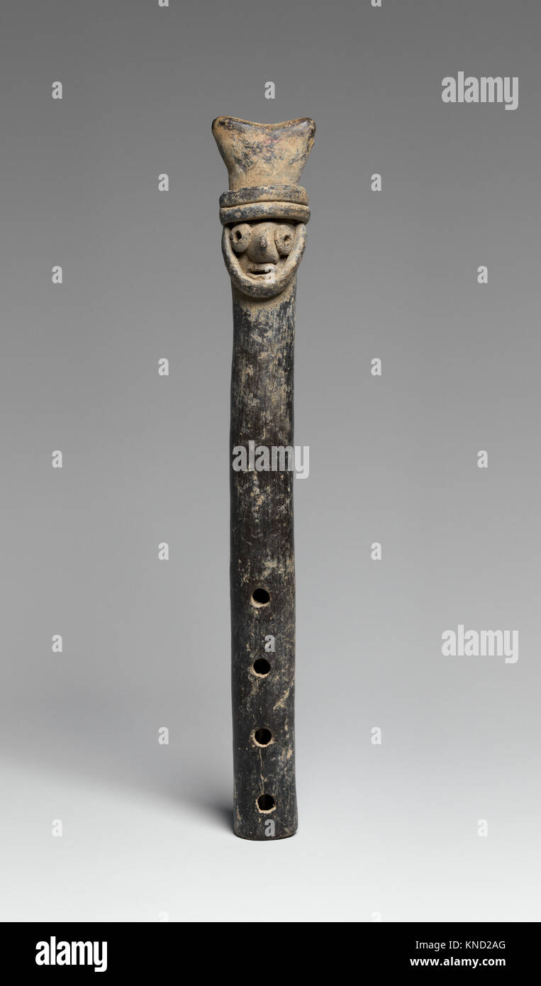 An ancient flute showing musical craftsmanship and design, used in ...