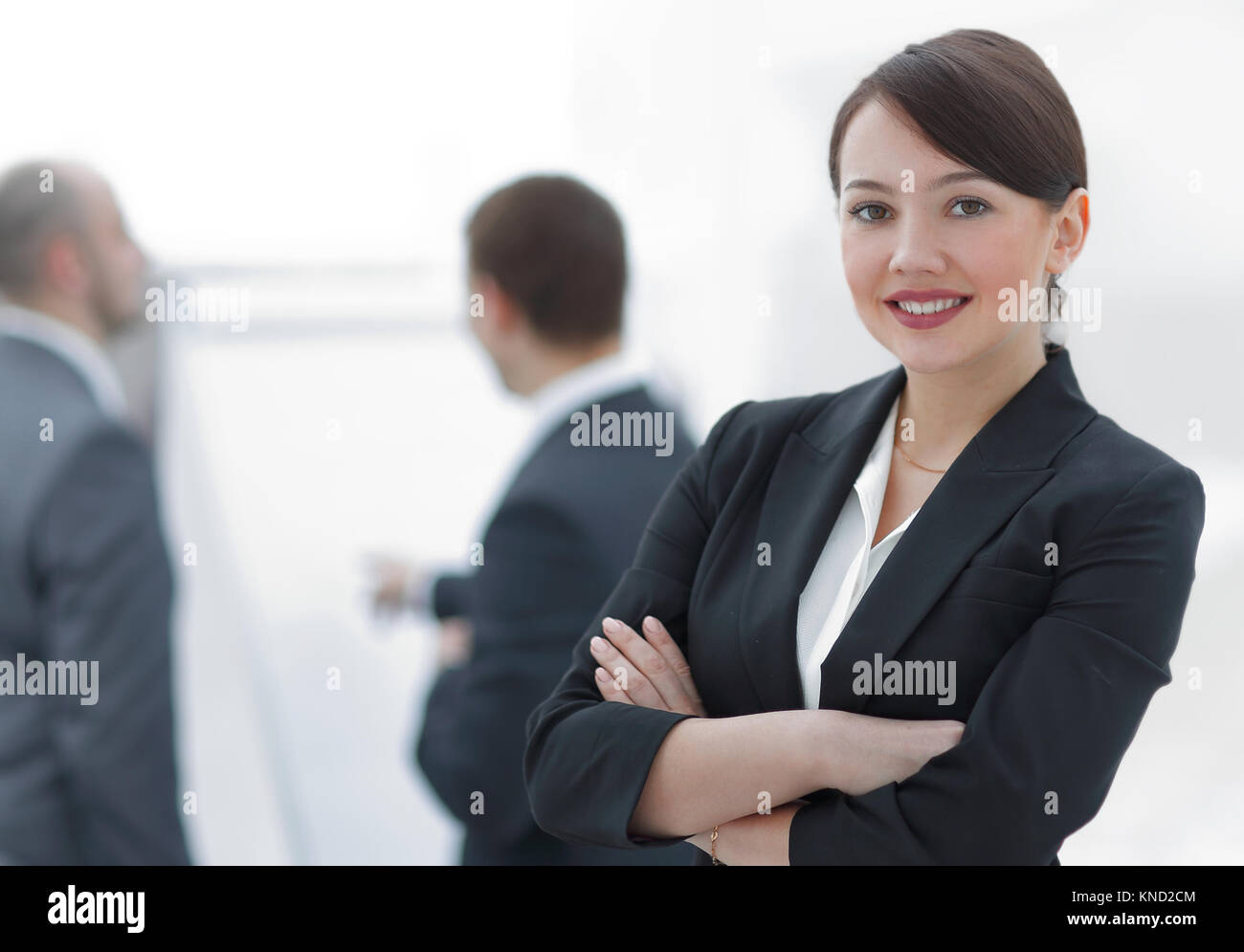 successful woman Manager in the background of the office Stock Photo ...