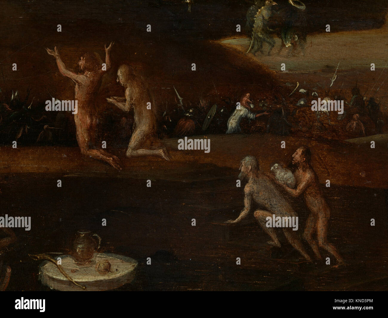 This painting by Hieronymus Bosch depicts Christ's descent into Hell, capturing the complex ...