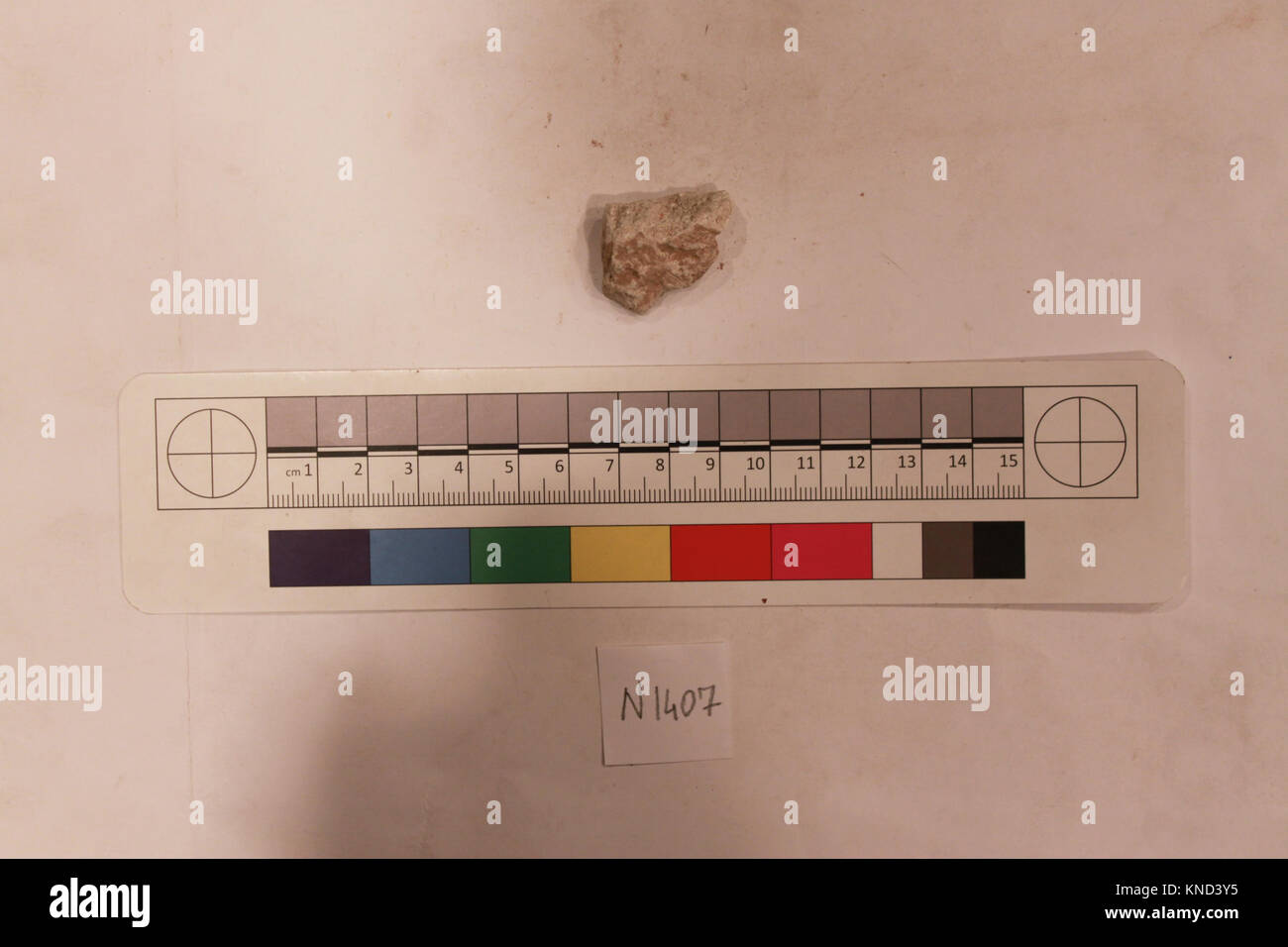 A fragment from an ancient artifact, showcasing its decorative design ...