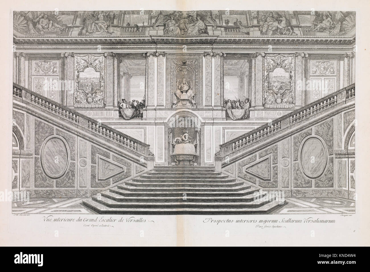 The Grand Escalier du Chateau de Versailles, also known as the Escalier ...