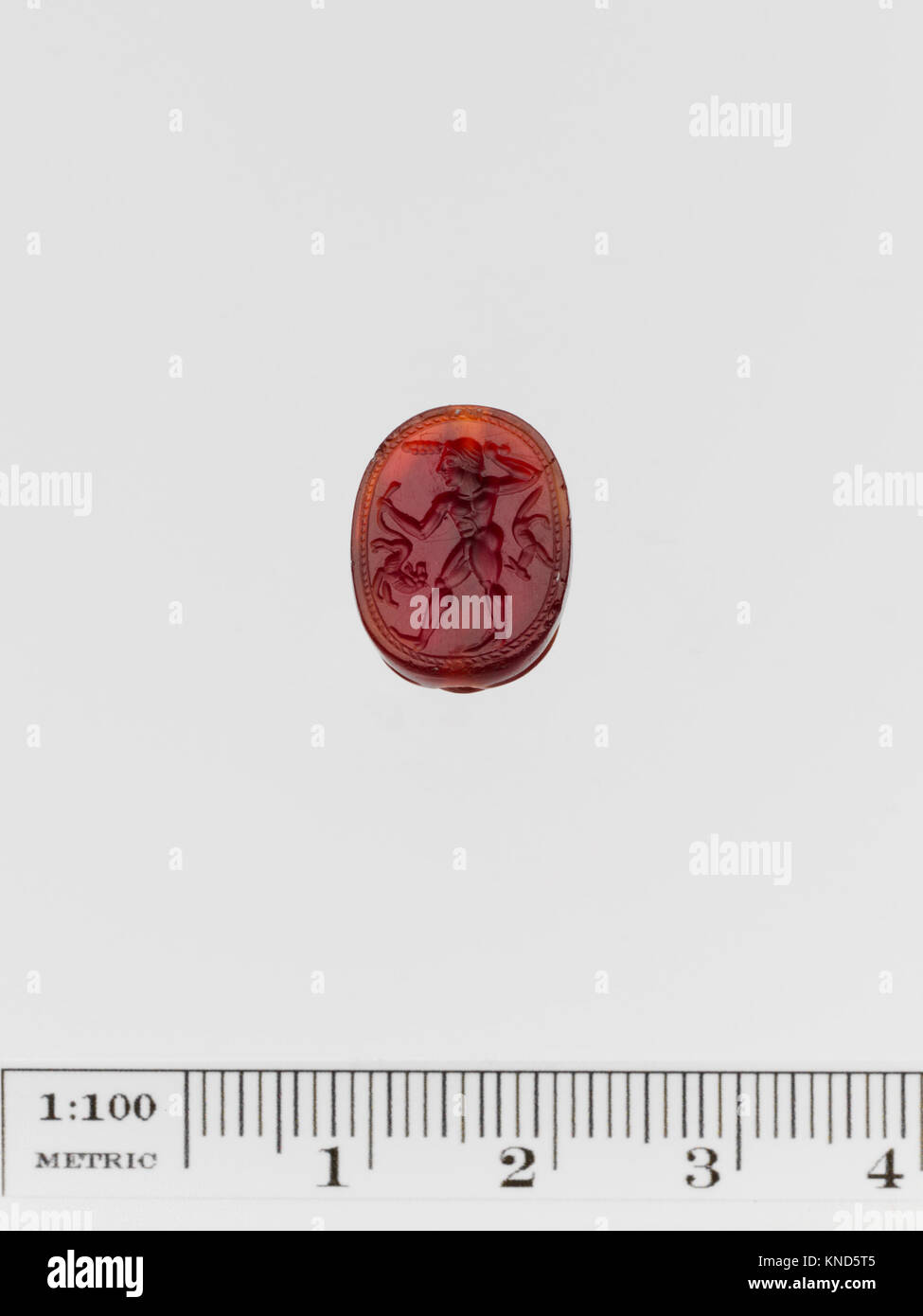 This early 5th-century B.C. Greek carnelian scarab features detailed ...