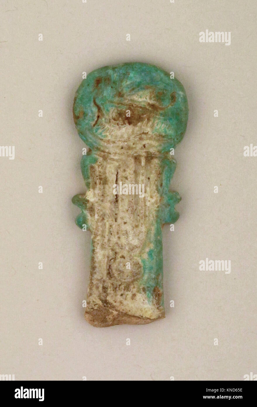 This menat amulet pendant, made of clay and glazed, is an ancient ...