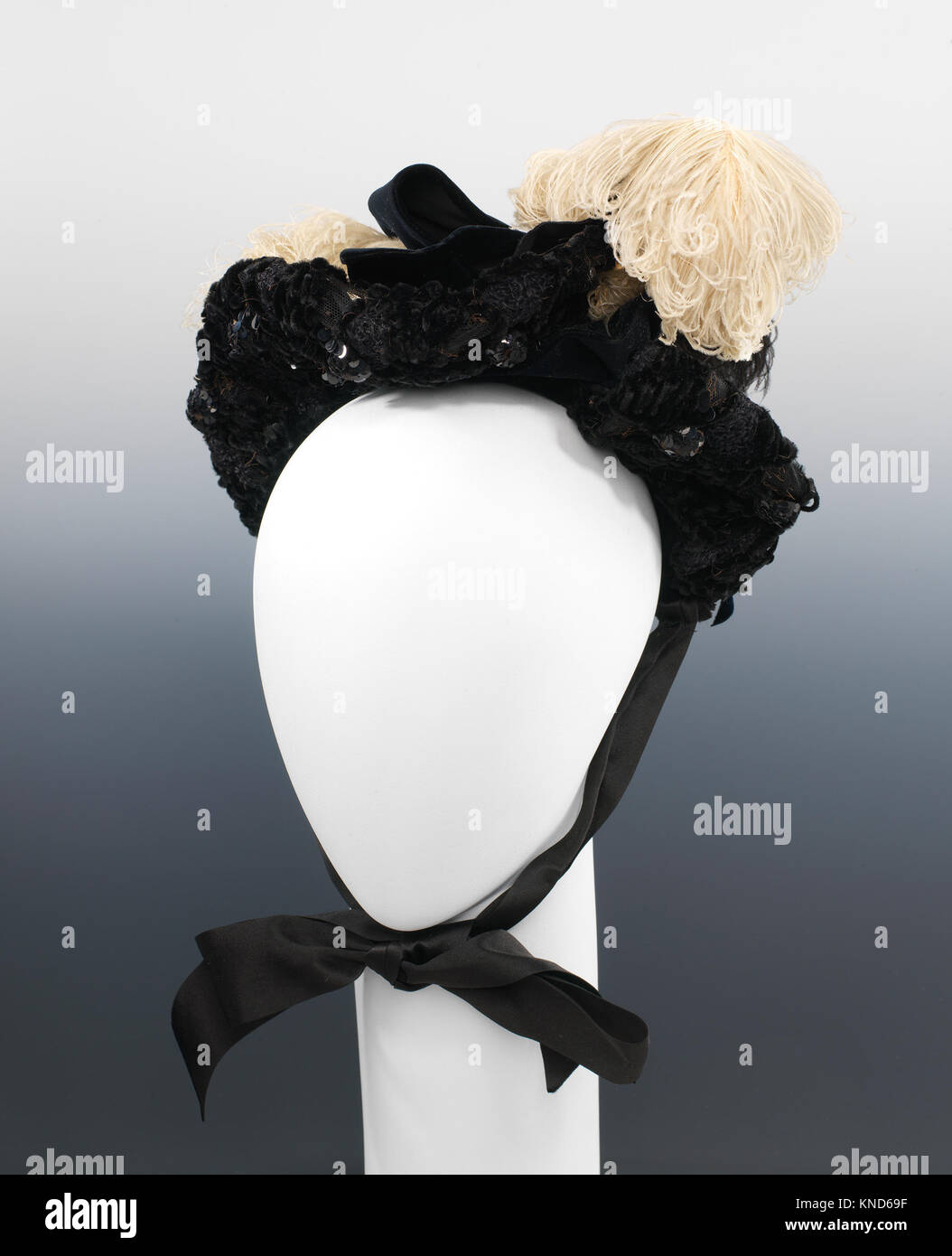 This evening bonnet showcases intricate design and fashion details from ...