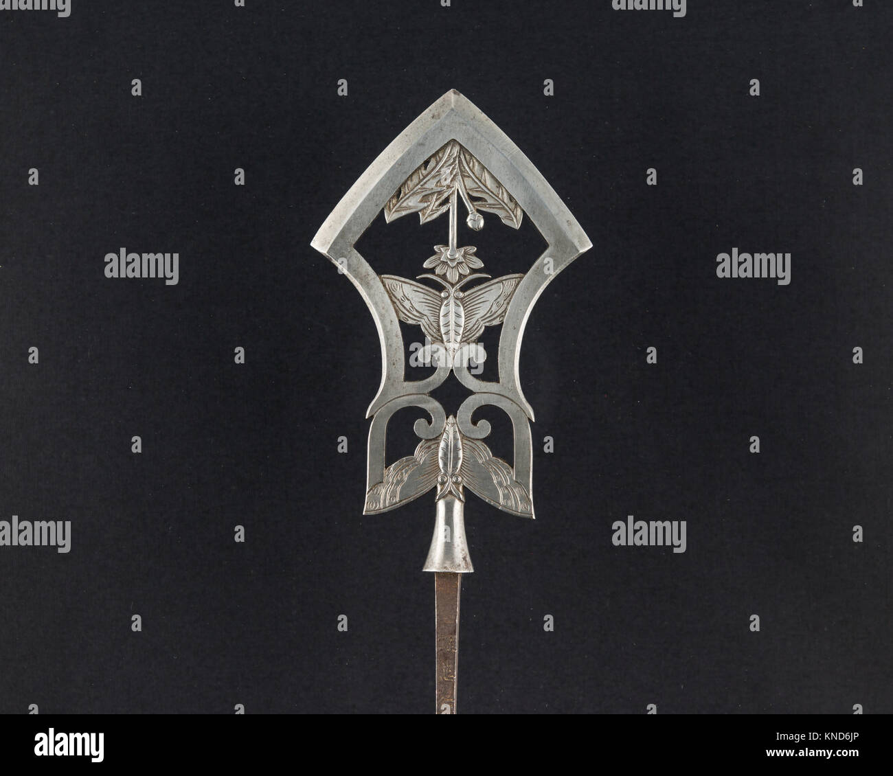This Japanese arrowhead, from the 18th century, is made of steel and ...