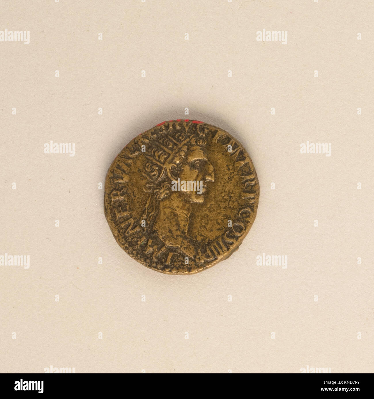 A bronze dupondius coin of Roman Emperor Nerva, part of the MET ...
