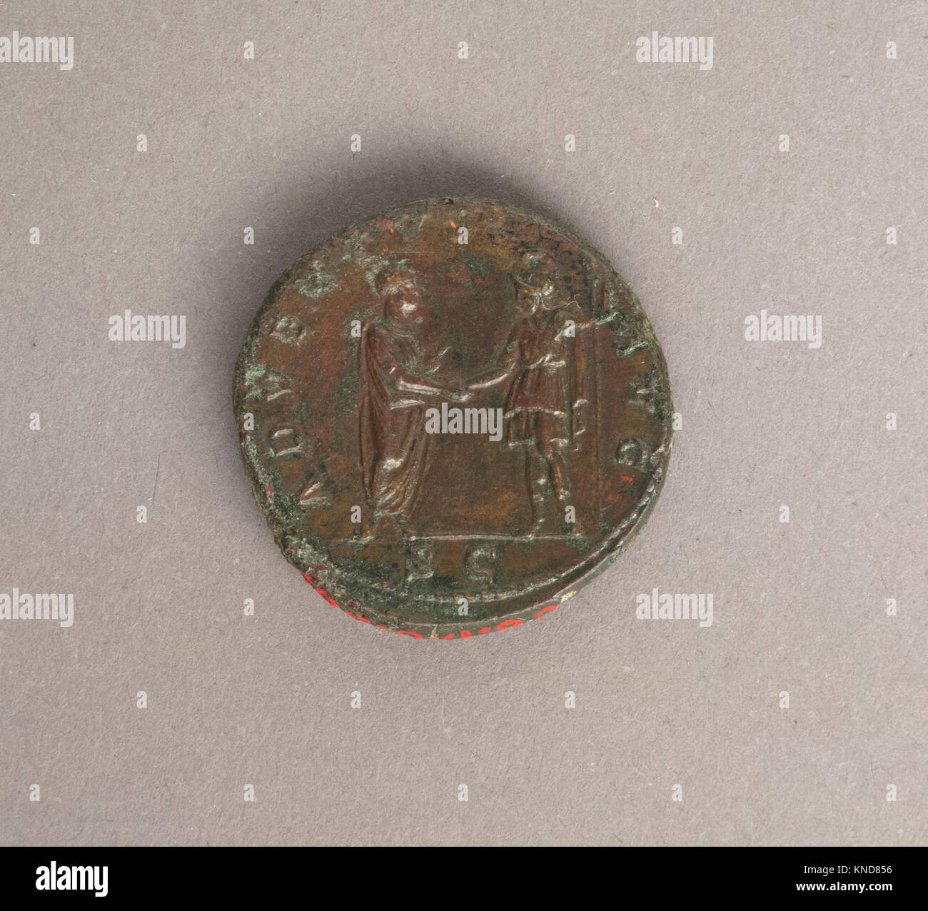 This bronze sestertius coin features Emperor Hadrian, dating to the ...