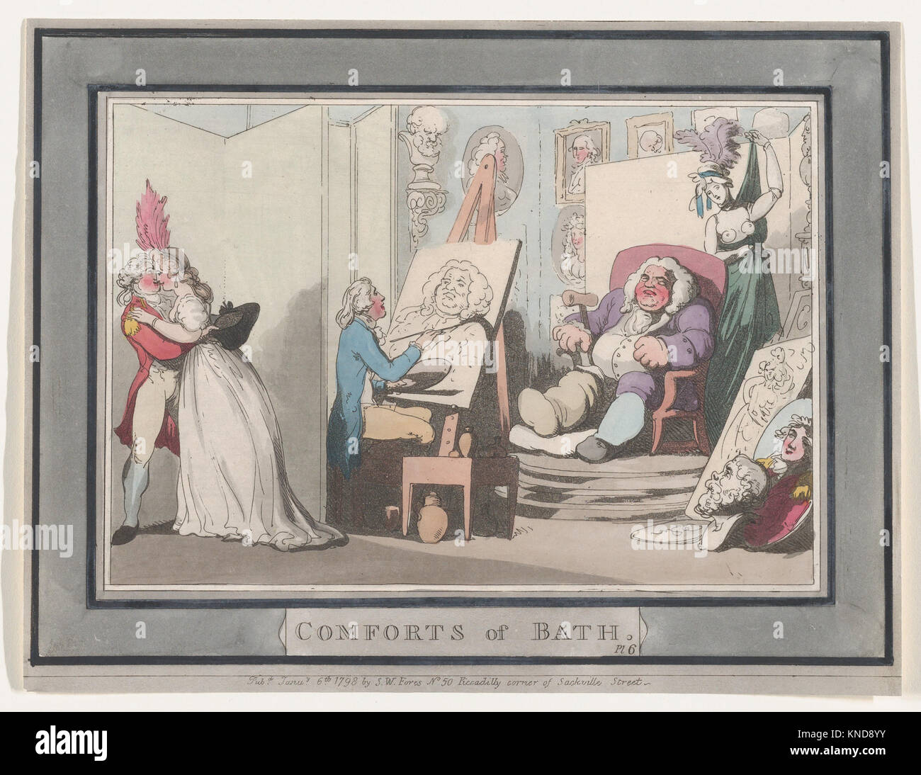 Comforts of Bath, Plate 6 MET DP872146 739144 Stock Photo - Alamy