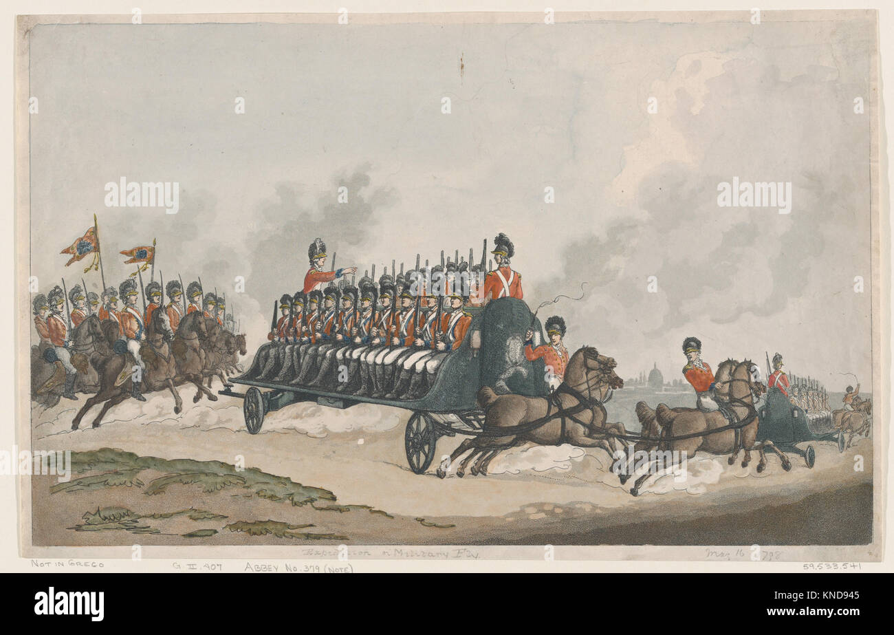 This artwork depicts a scene from an expedition or military setting ...