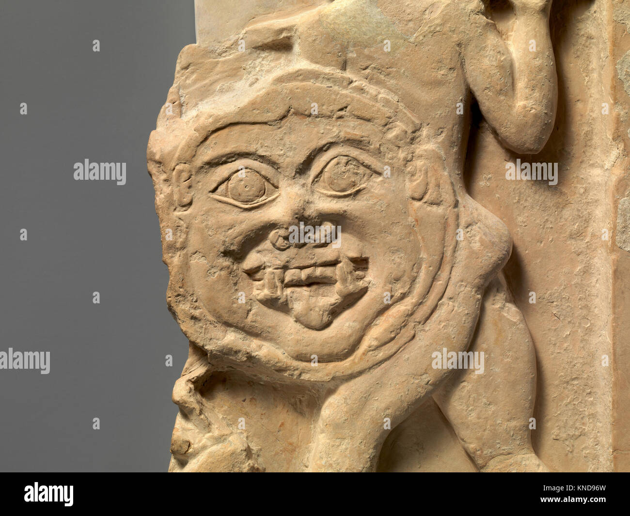 The terracotta relief fragment, MET DP-12666-002, illustrates high ...
