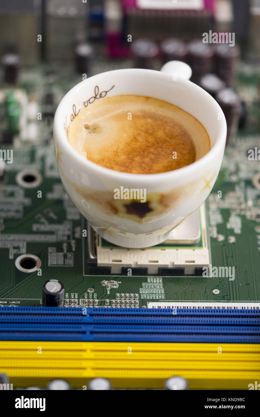 break coffee in a technologic industry Stock Photo - Alamy