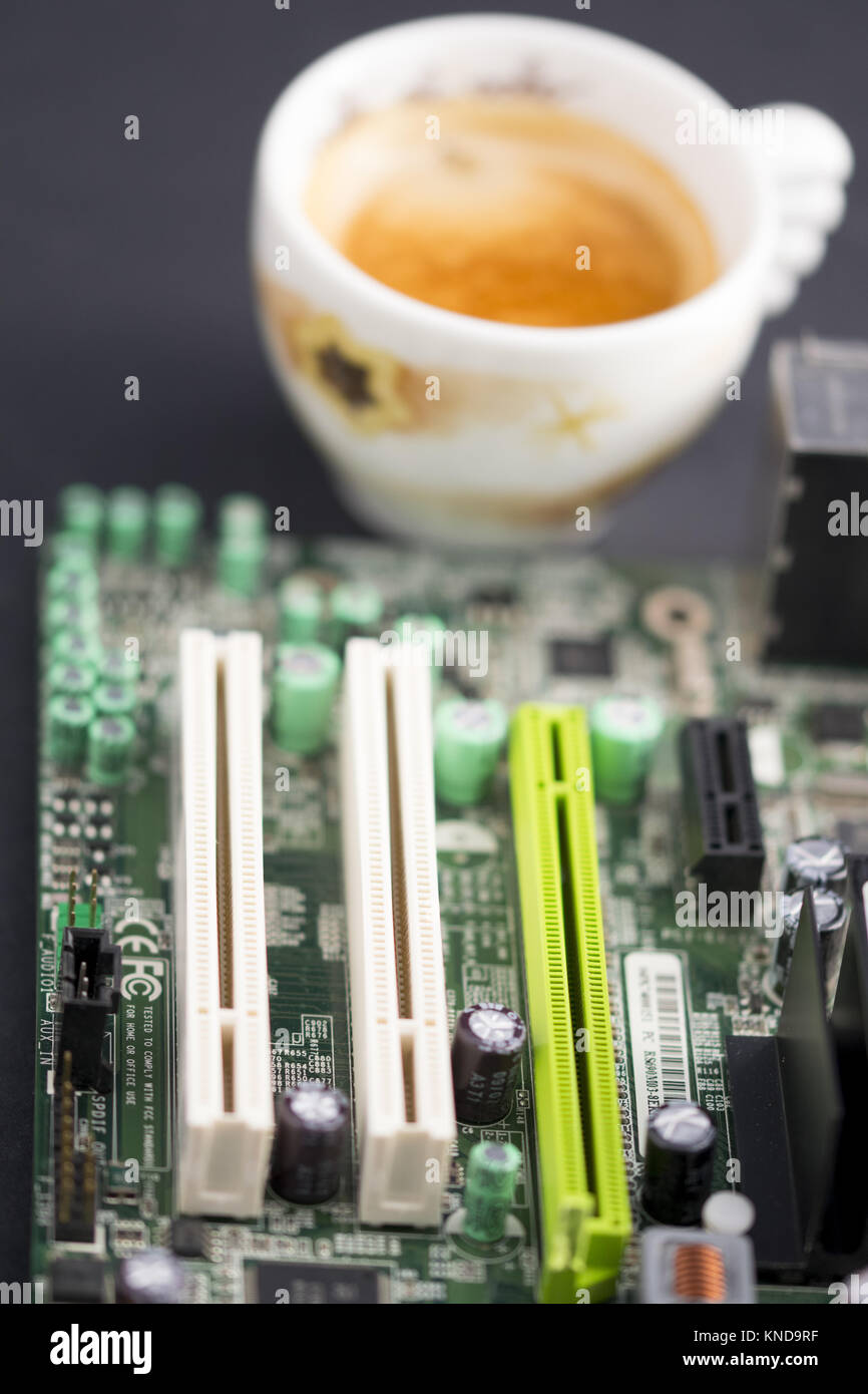 break coffee in a technologic industry Stock Photo - Alamy