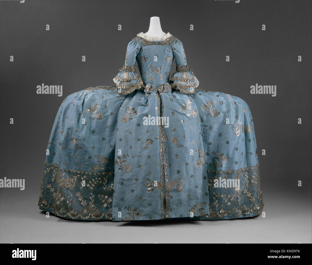 This court dress, part of the MET collection, represents the fashion of ...