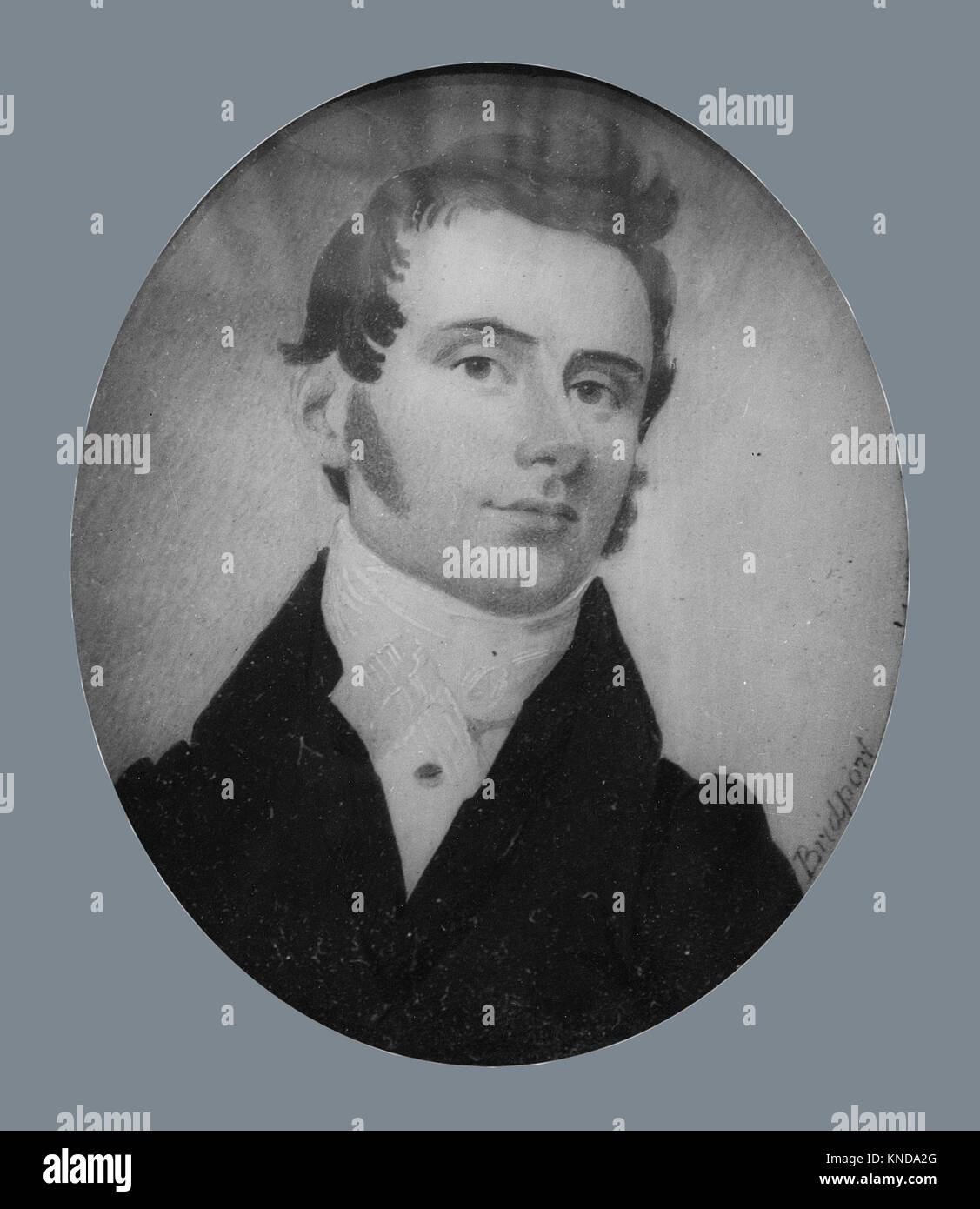 The portrait of Captain Graham depicts a military figure, illustrating ...