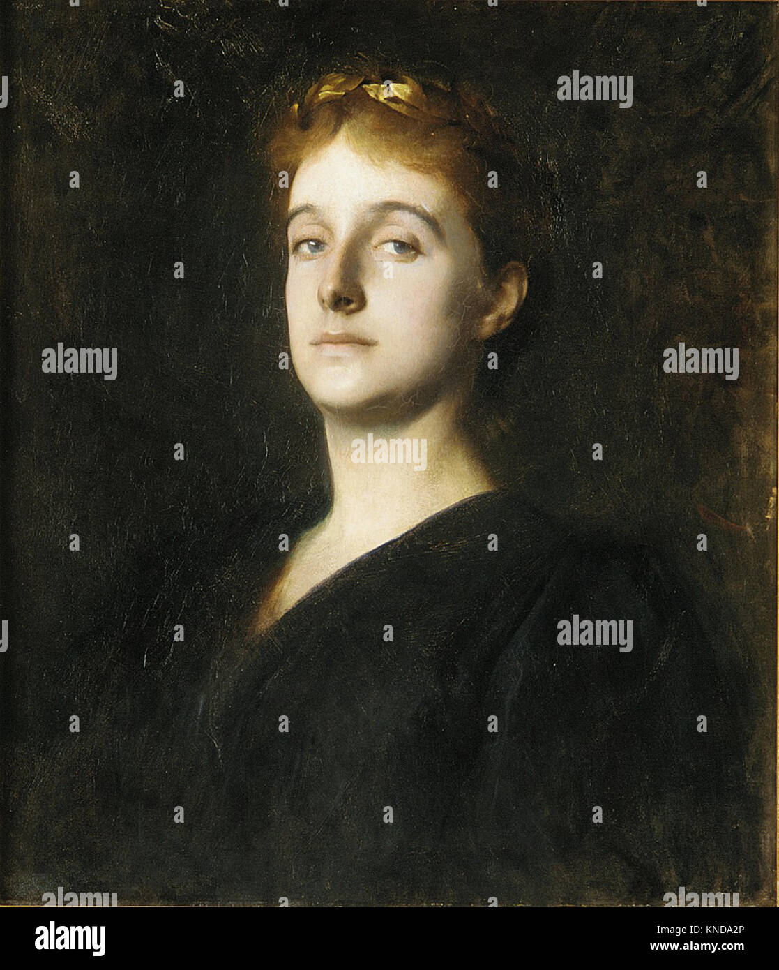 This portrait of Eleanor Hardy Bunker showcases a detailed representation of the subject ...