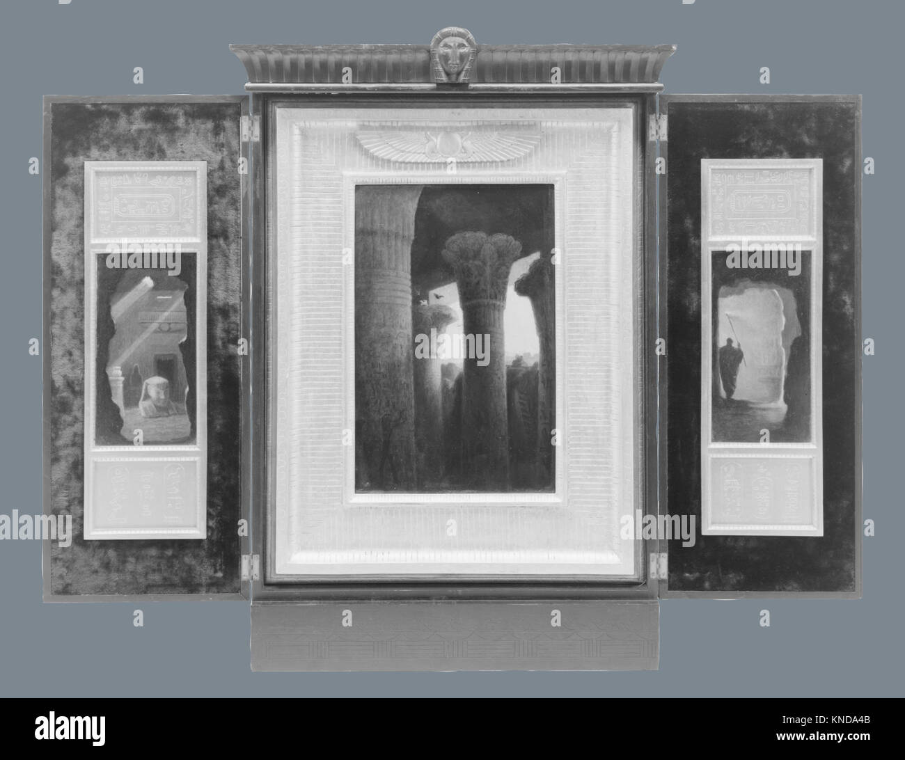 This Egyptian Revival triptych, inspired by ancient Egyptian art ...
