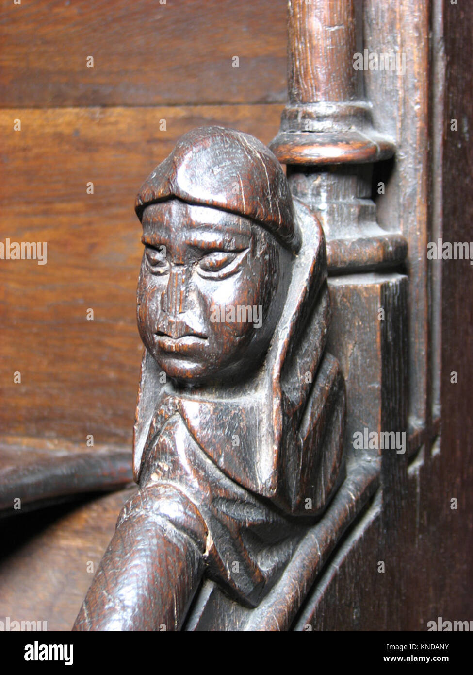 This choir stall, a piece of ecclesiastical furniture, was designed to ...