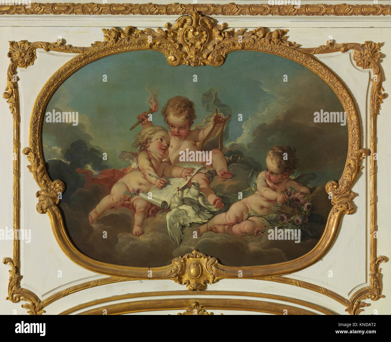 This allegorical painting depicts lyric poetry as a central theme ...