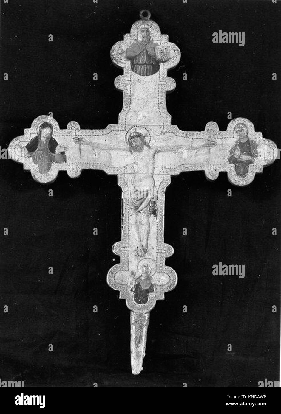 This crucifix represents the religious symbolism of the cross, a ...
