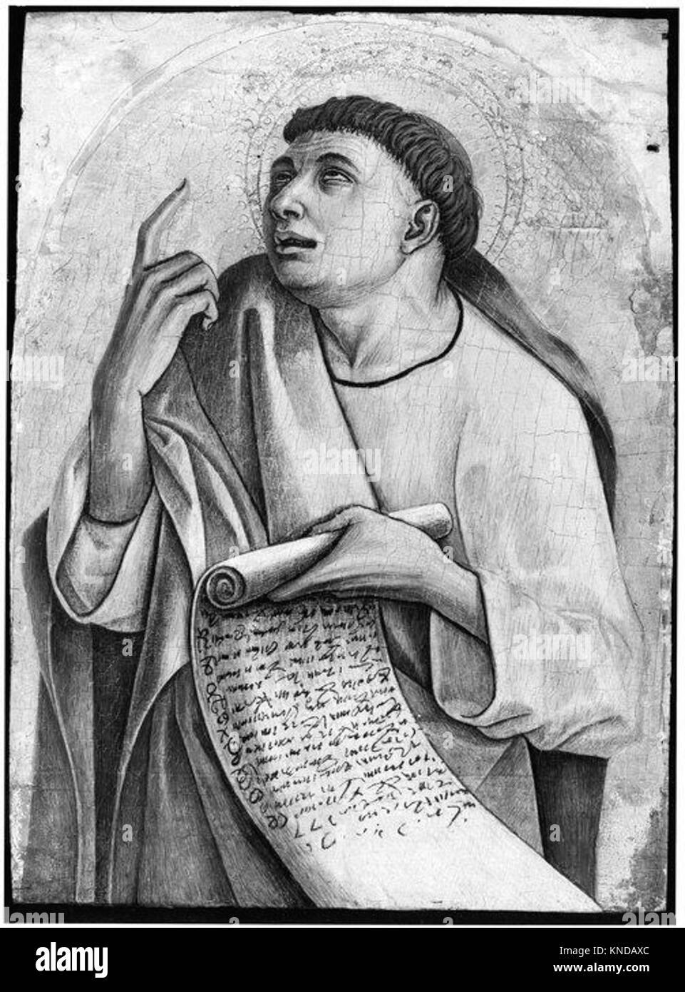 This sculpture of an Apostle represents one of the Christian apostles ...