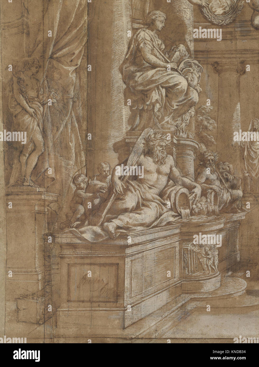 This design for an engraving depicts an allegory honoring Cardinal ...