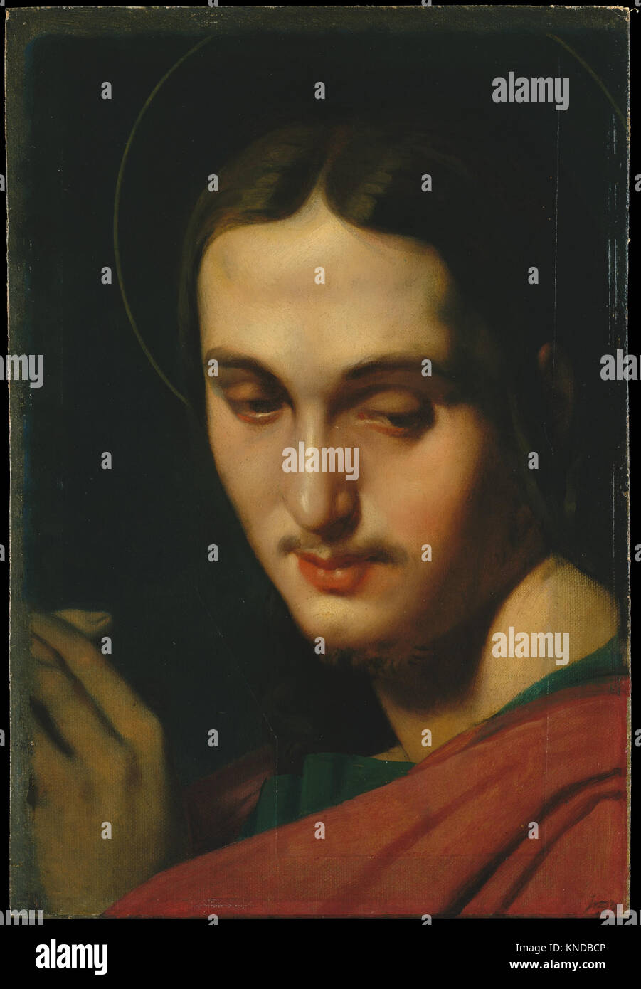 This oil painting by Jean Auguste Dominique Ingres captures the head of ...