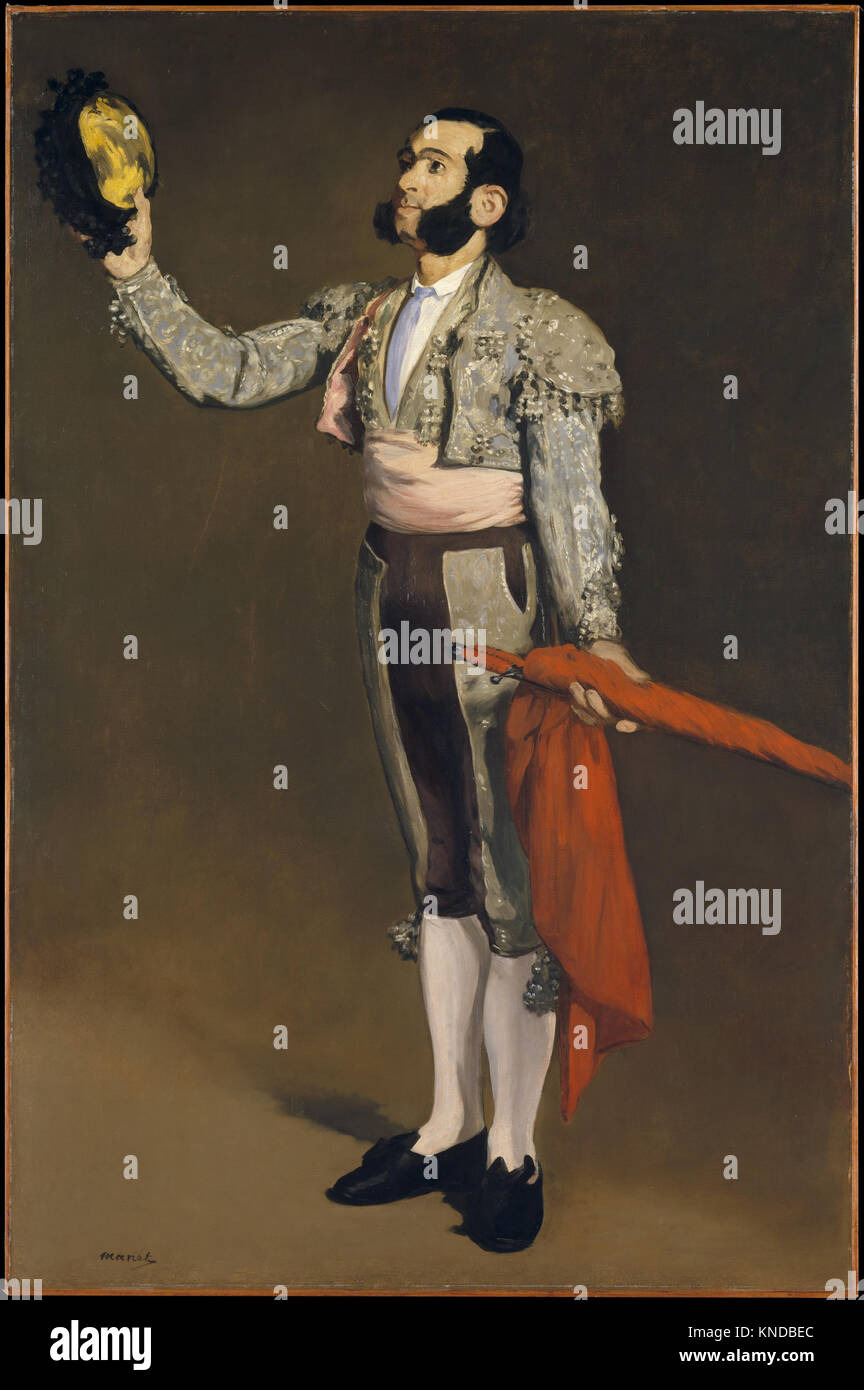 This oil painting, titled 'A Matador,' was created by Edouard Manet ...
