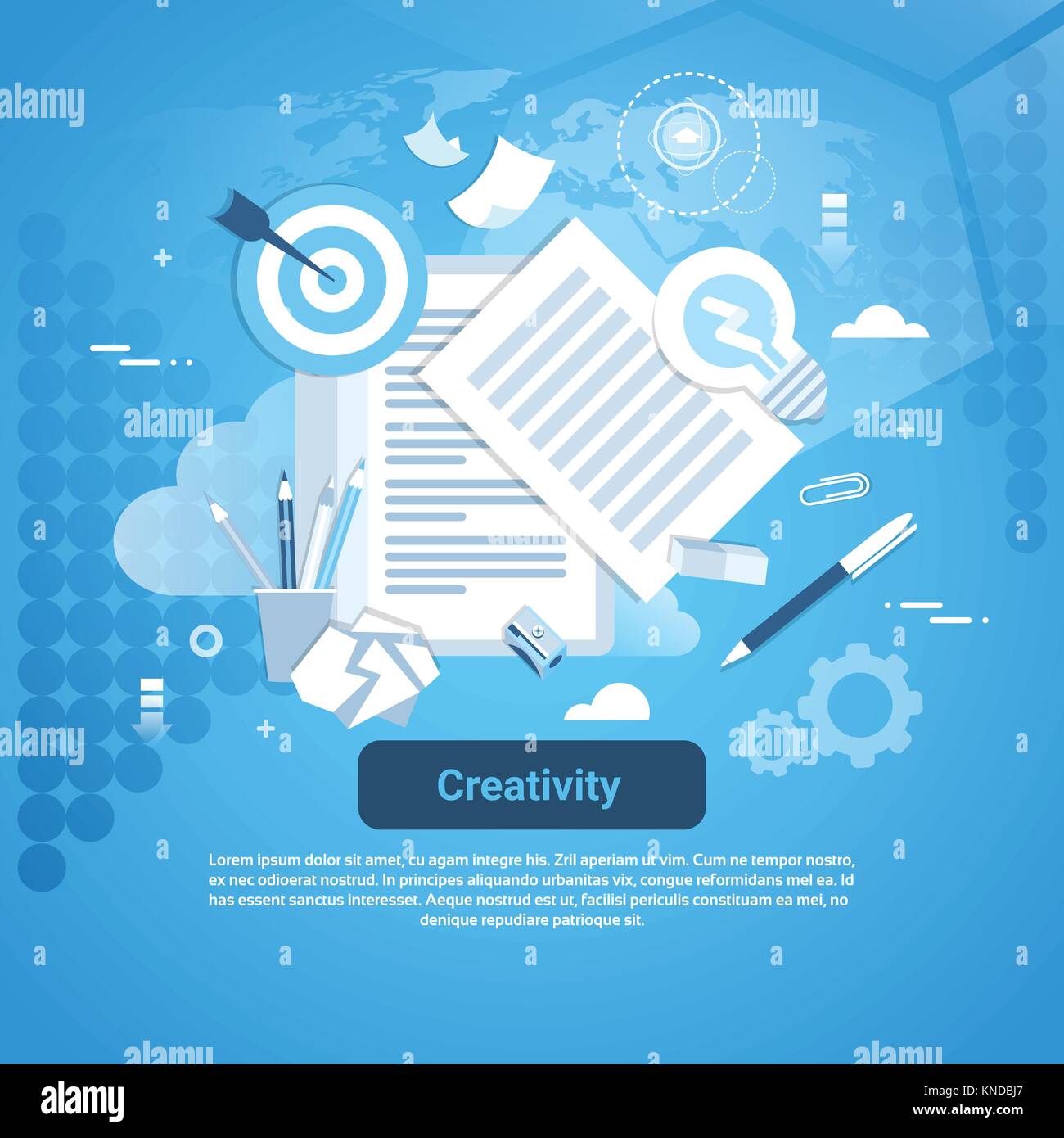 Creativity Idea Development Concept Web Banner With Copy Space Stock ...