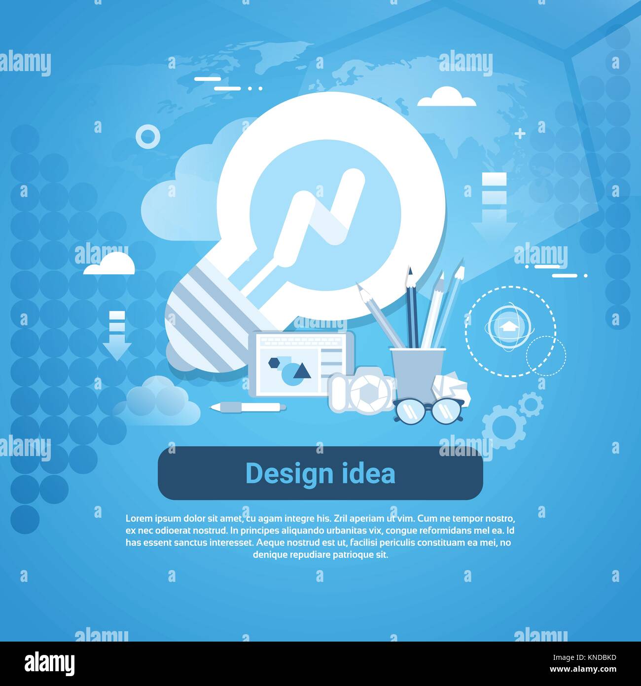 Design Idea Web Development Template Banner With Copy Space Stock ...