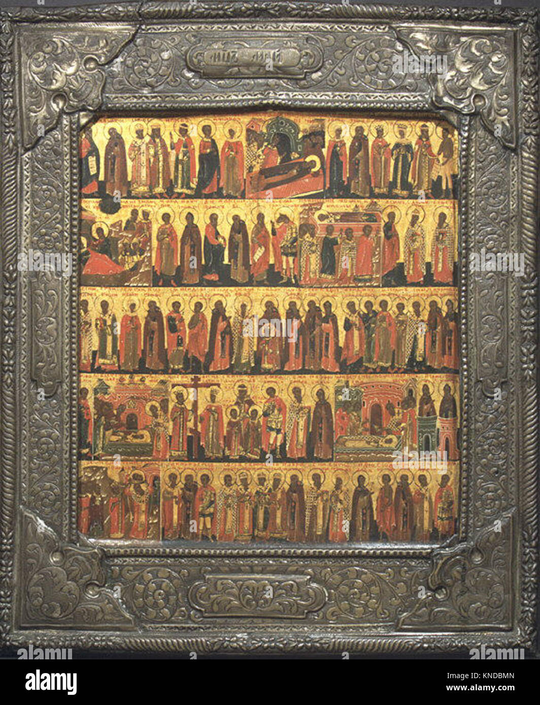 A calendar documenting religious festivals and saints, showcasing the ...