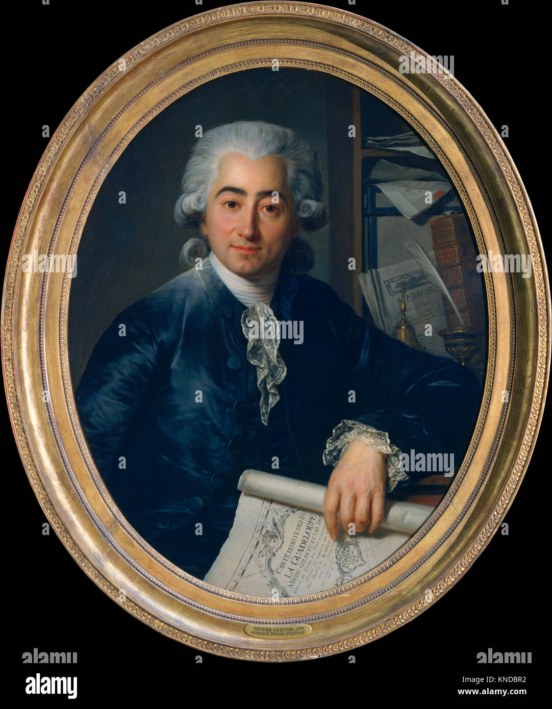 This 1785 oil portrait by Antoine Vestier depicts Eugène Joseph ...