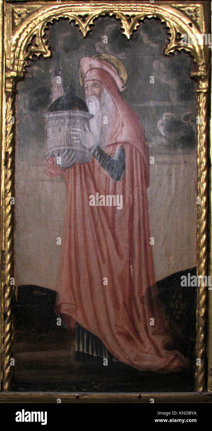 This altar shrine depicts four saints, reflecting religious veneration ...