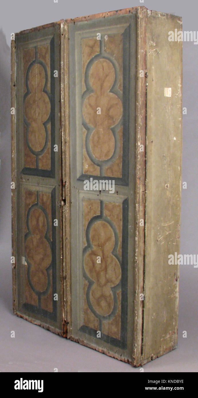 This altar shrine features representations of four saints, designed to ...