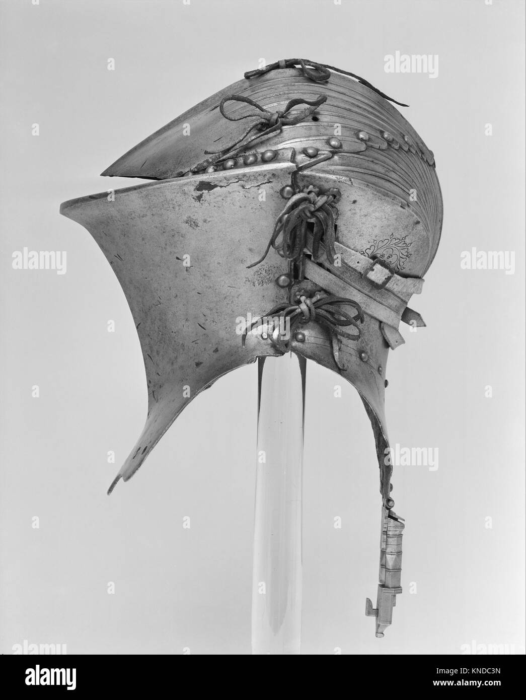 This medieval helm, known as a Stechhelm, was designed for jousting ...