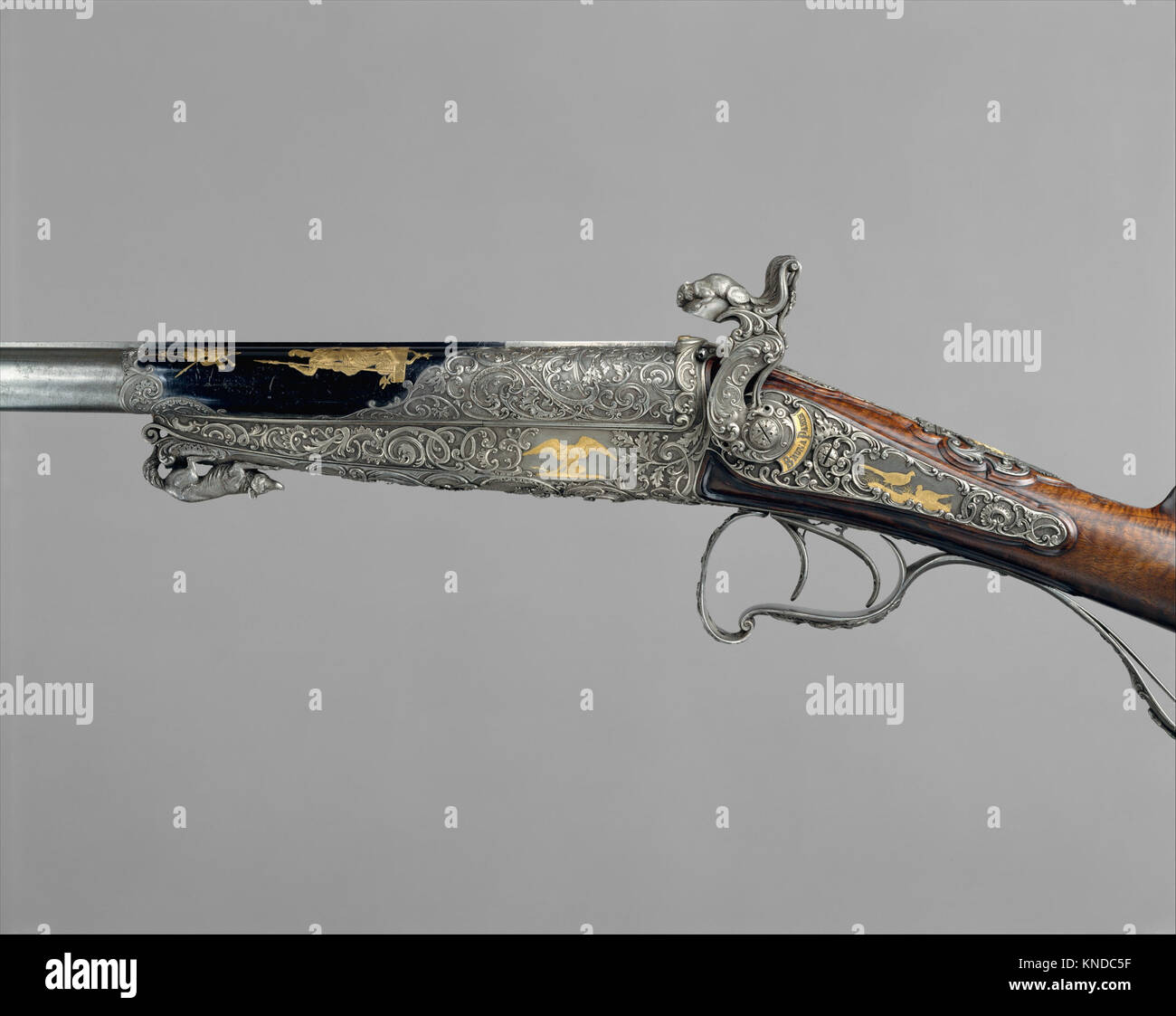 Double-Barrel Breech-Loading Pinfire Shotgun MET DT3636 24957 Stock ...