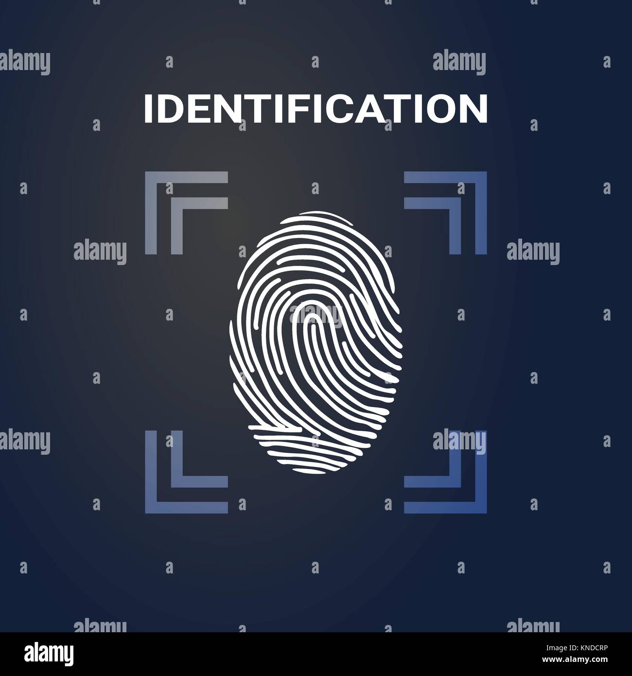 Identification Fingerprint Scanning Logo Modern Access And Security ...