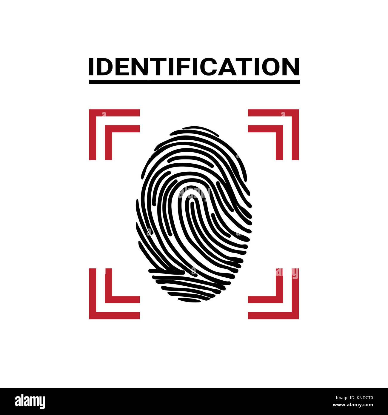Fingerprint Scanning Icon Identification Concept Modern Access And ...