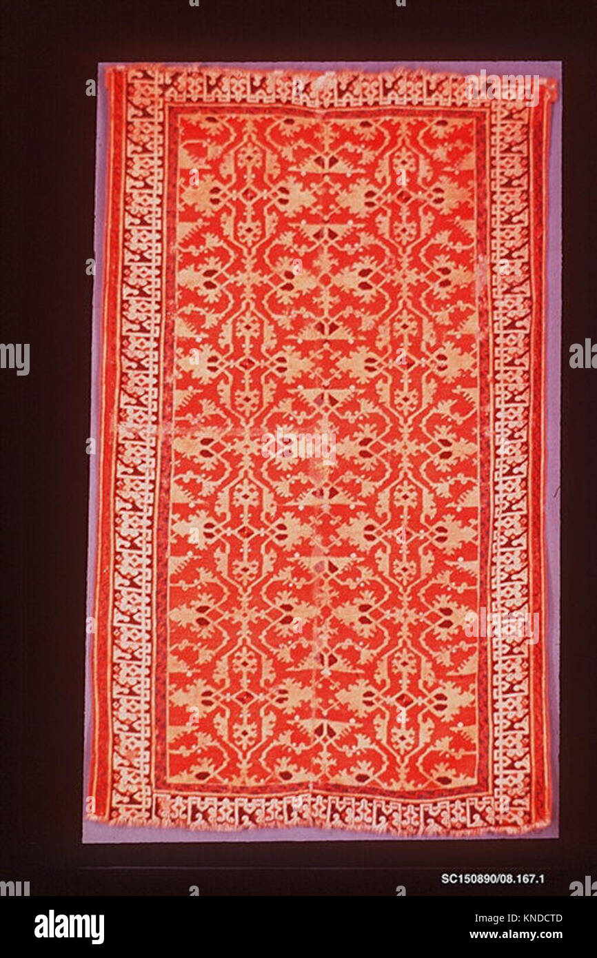 This 'Lotto' carpet, part of the MET collection, features intricate ...