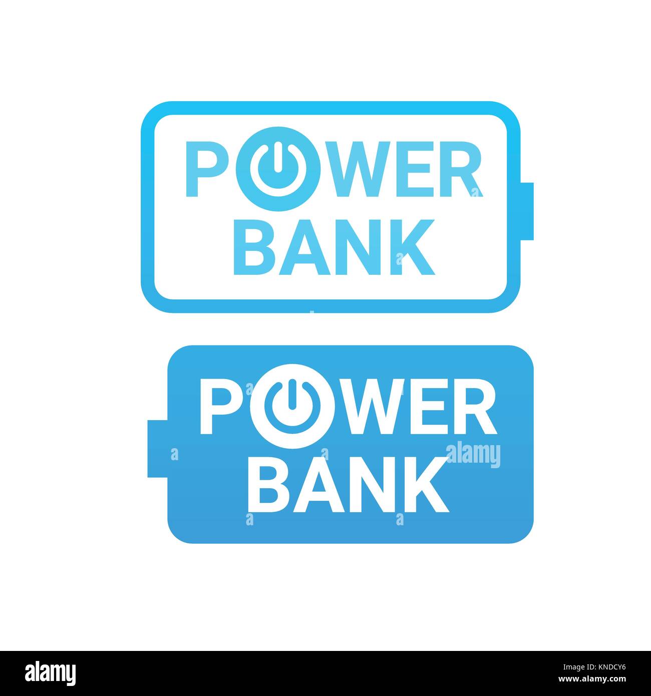 Icons Of Power Bank Portable Mobile Battery Device Concept Stock Vector ...