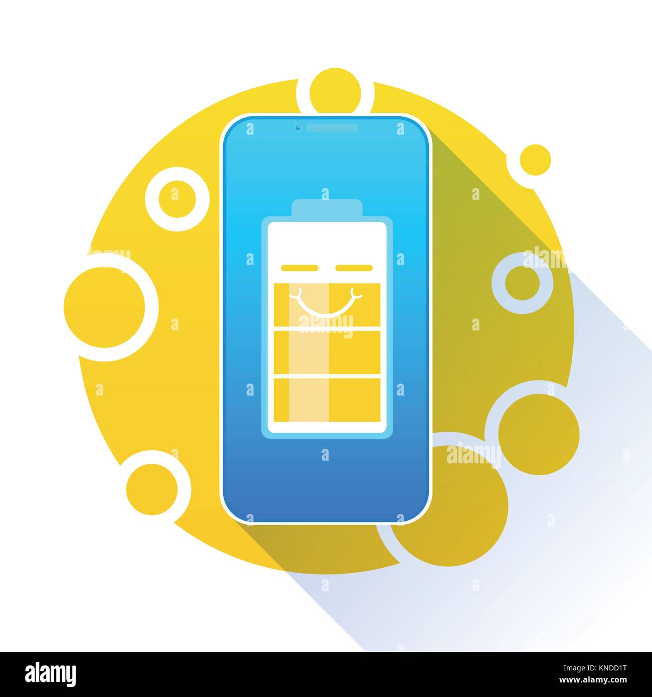 Battery Charge Icon High Level Yellow Indicator Stock Vector Image ...